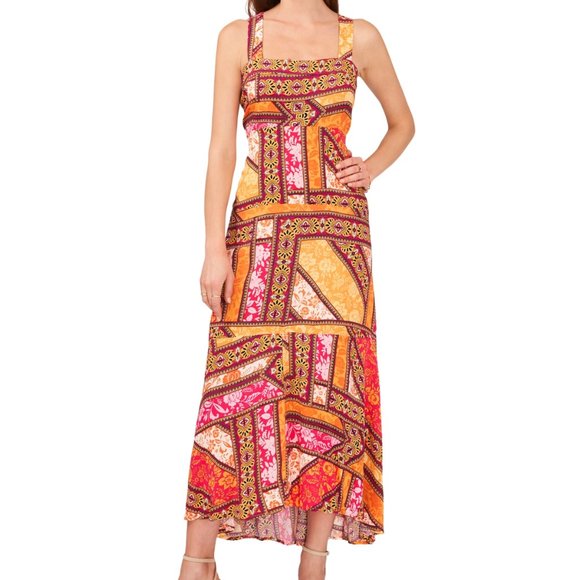 MSK | Dresses | Msk Patchwork Print Maxi Dress | Poshmark